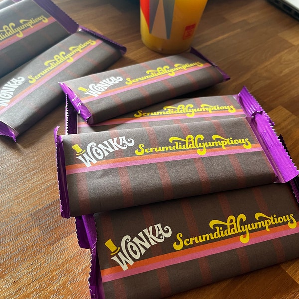 Wonka Bar Wrapper Template Wonka Bar Favor Willy Wonka Birthday Party ...