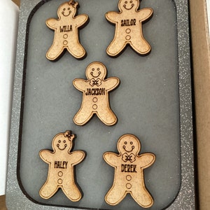 Personalized Gingerbread Cookie Sheet Christmas Tree Ornament - Etsy