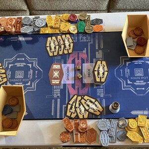 Gold Sabacc Dice Solid Metal Pair of Metal Dice Star Wars Inspired ...