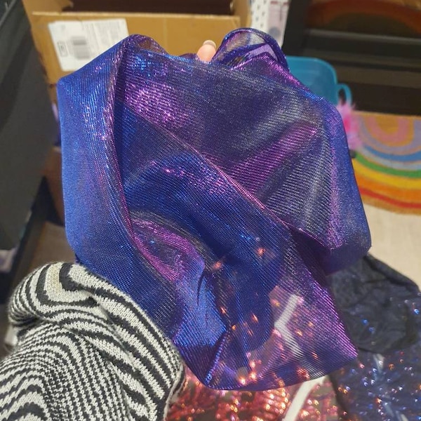 1yard Iridescent Glowing Fabric,2way Stretch Soft Smooth Magic Fabric ...