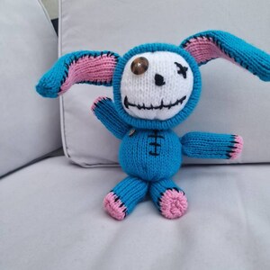 Goth Bunny: Circular KNITTING MACHINE PATTERN for Crocheted Knitted ...