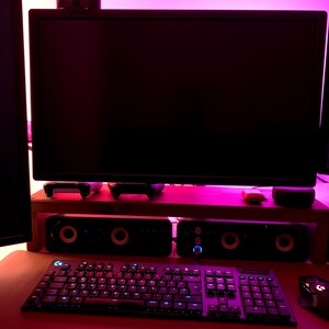 Rowlands Rustic Hand Built Monitor Shelf Stand - Etsy UK