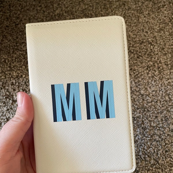 Shadow Monogram Passport Holder // Monogrammed Passport Cover ...