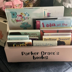 Children's Library Box, Baby Book Box, Book Storage, Nursery Storage ...