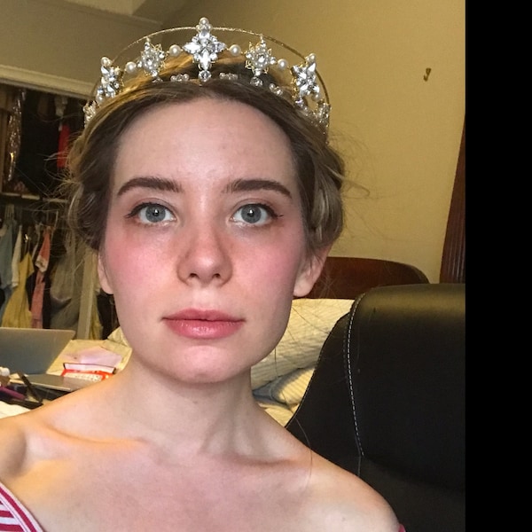 Bridal Tiara Red Wedding Pearl Crown Bridal Pearl Crown Wedding Gold ...