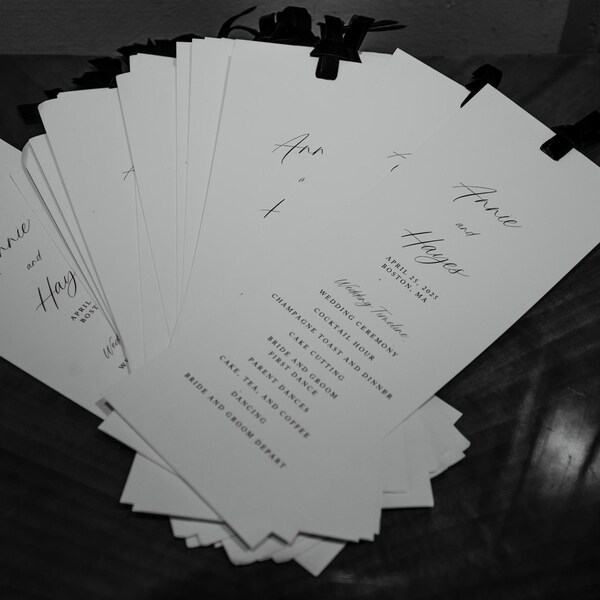 Handmade Paper Seating Chart Table Numbers | Minimalist - Etsy