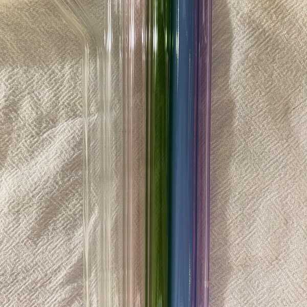 Milky Blue GLASS STRAW | Reusable Straws | Opaque Straws | Blue Straw ...