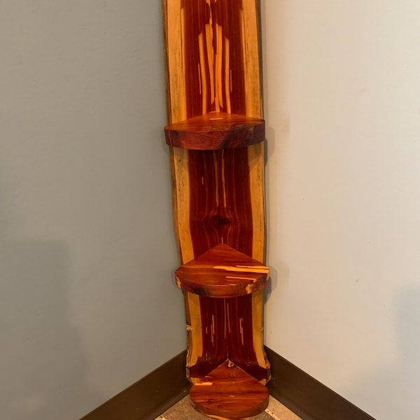 MAPLE BARK BOTTOM Live Edge Floating Shelves, 12 - 16 Inch Lengths ...