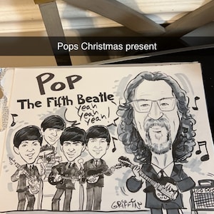 BEATLES Coloring Pages for Adults, Post Card Size, Fun Activity for ...