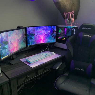 Pink Pastel Desk Mat Kawaii Desk Pad Cute Large Gaming - Etsy