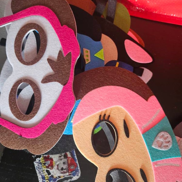 NEW DESIGN! 12PCS Party Pack Pup Paw Masks for Birthday Party Favors ...
