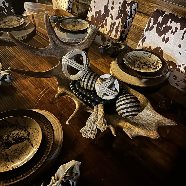 Dark Tall 4x4 Mule Deer Antler Horn Fake Skull Mount Taxidermy Rack Man ...