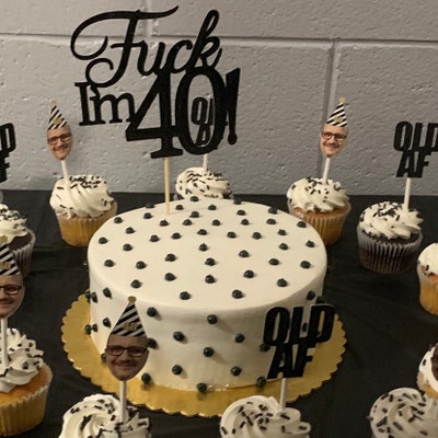 40 Cake Topper 40th Cake Topper 40th Birthday Party Decoration 40th ...