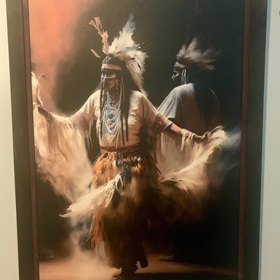 Indigenous Warrior Native American Art Print or Canvas Wrap. Warrior ...