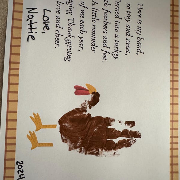 Thanksgiving Handprint Craft for Kids Template, Turkey Handprint ...
