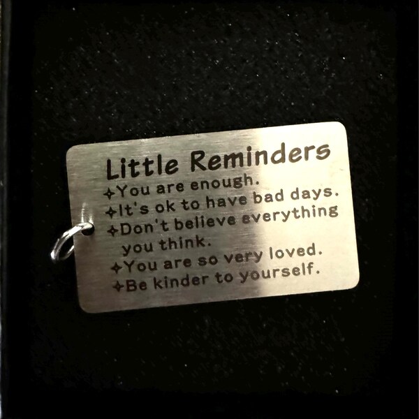 Little Reminders Keychain, Mental Health Gift, You Are Enough ...