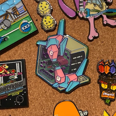 Pokehabitat: Virtual Rainbow Metal Porygon Enamel Pin - Etsy