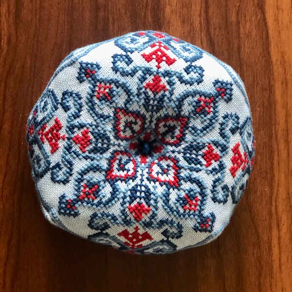 Biscornu Pattern PDF Spring Flowers Cross Stitch Pincushion Instant ...