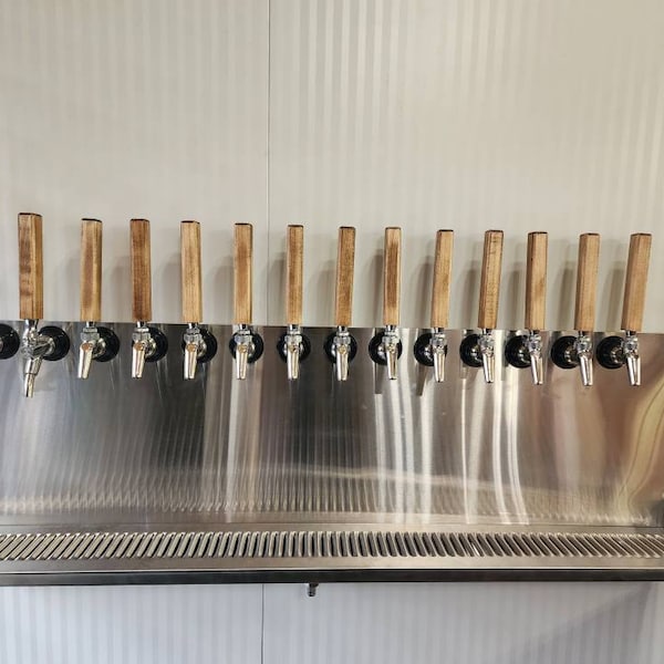 6" Custom Laser Engraved Personalized Wood Beer / Soda / Coffee Draft ...