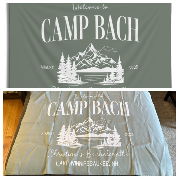 Custom Lake Bachelorette Flag, Personalized Lake Bach Banner ...