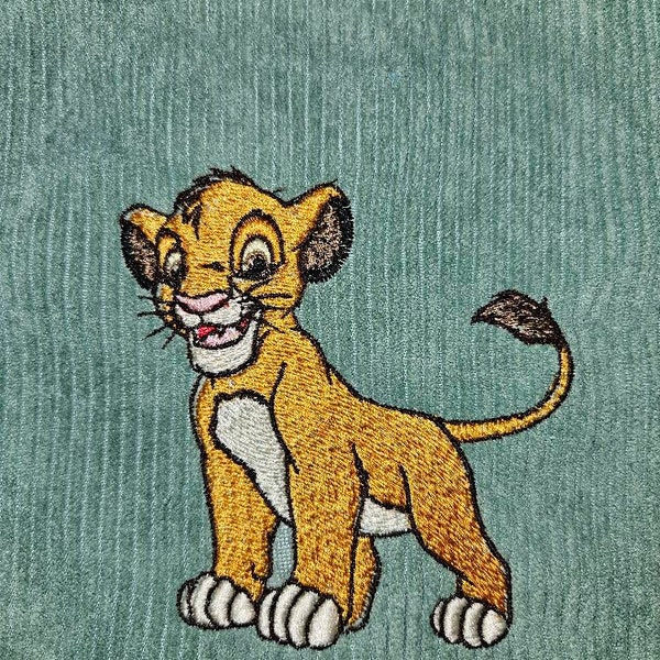 Machine Embroidery Design. the Lion Simba King. the Cub and Adult Lion ...