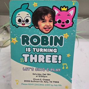 Bebefinn Birthday Invitation for Boy or Girl, Custom Design, Digital ...