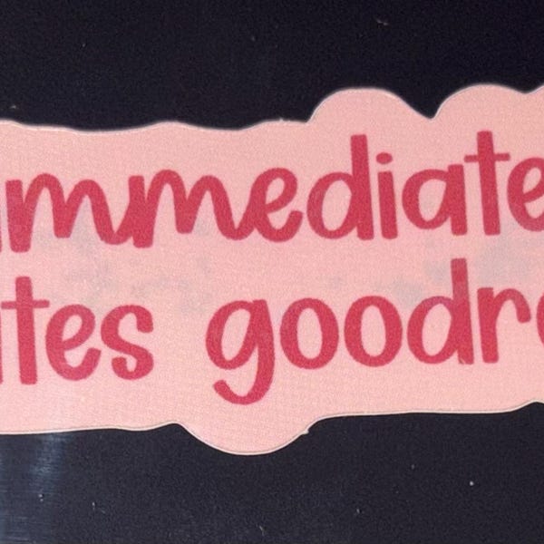 Immediately Updates Goodreads Sticker - Etsy