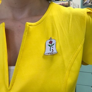 Beauty & the Beast Enchanted Rose Enamel Pin - Etsy