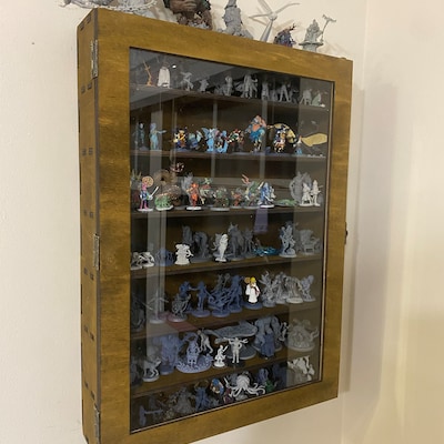 Display Case for Collectibles, Display Case for Figures, Wood Display ...