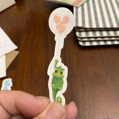 Pascal Mickey Balloon Rapunzel Tangled Transparent Laptop Stickers ...