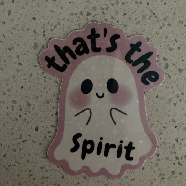That’s the Spirit Ghost Sticker Funny Quote Stickers | Laptop Sticker ...