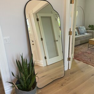 Curvy Floor Mirror, Wavy Full Lenght Mirror, Large Squiggle Mirror ...
