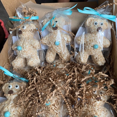 Teddy Bear Rice Crispie Treats 12 - Etsy