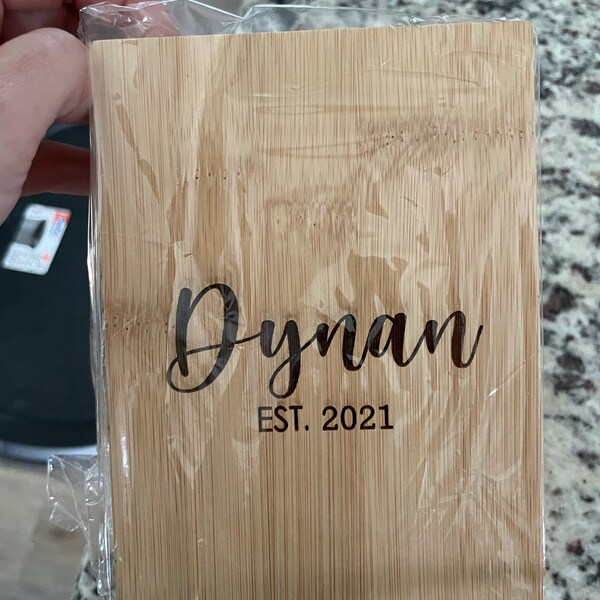 Custom Bamboo Utensil Holder With Script Design Utensil Crock Gift for ...