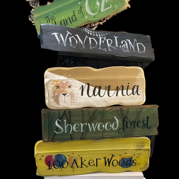 Multi Pack Story Book & Fairytale Signpost Signs School Reading Corner ...