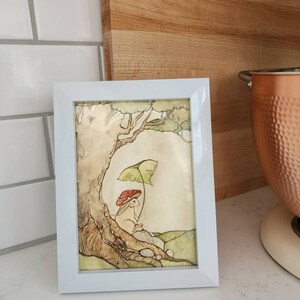 Rainy Day Bunny mini Art Print 5x7 Bookmark and Sticker - Etsy
