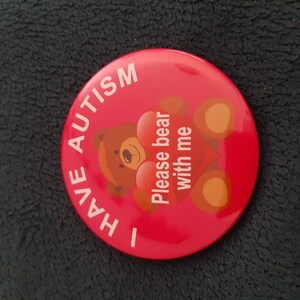 Visually Impaired Pinback Button Pin, Disability Awareness Badge, I'm ...