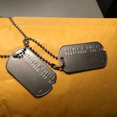 Avengers Captain America Stainless Steel Military Dog Tags Cosplay ...