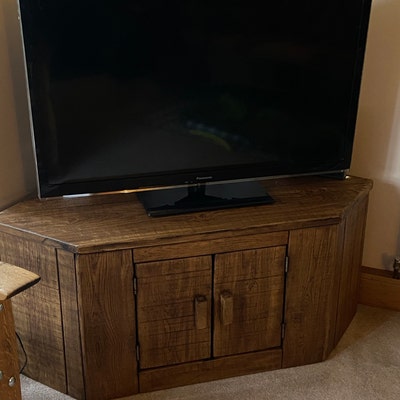 Rustic Handmade Corner Tv Unit Made From Old Drench Oak - Etsy
