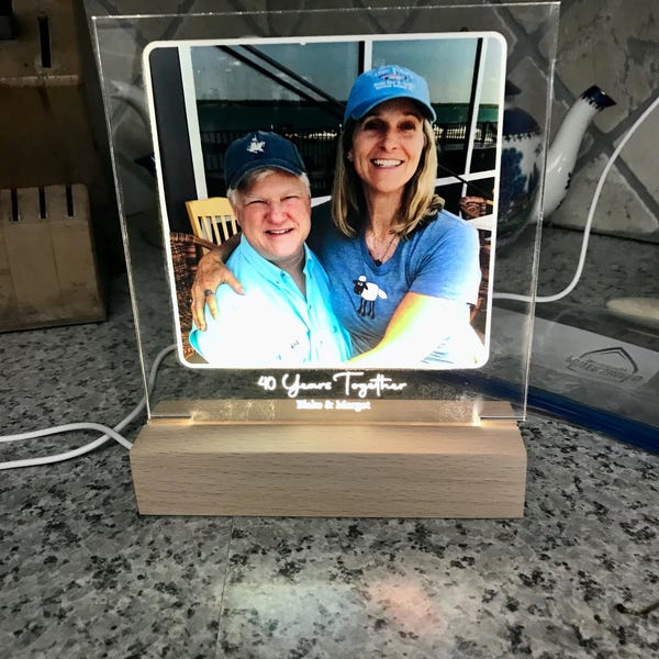 Acrylic Picture Frame With Light, Personalized Stand, Christmas Gifts ...