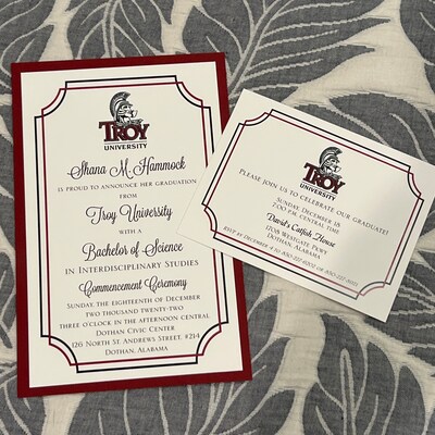 Texas Tech Any University Graduation Thank You Cards Notecards Custom ...