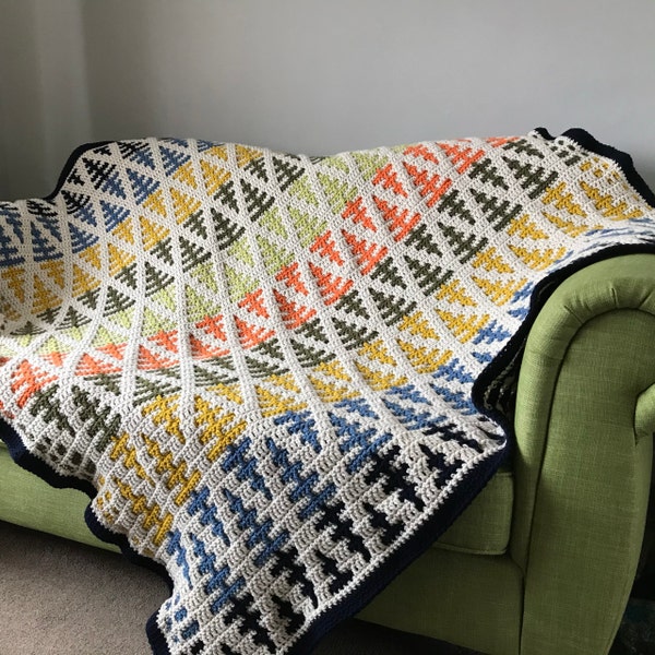 Crochet PATTERN Tree Tops Throw, Blanket, Afghan. Original Design by ...