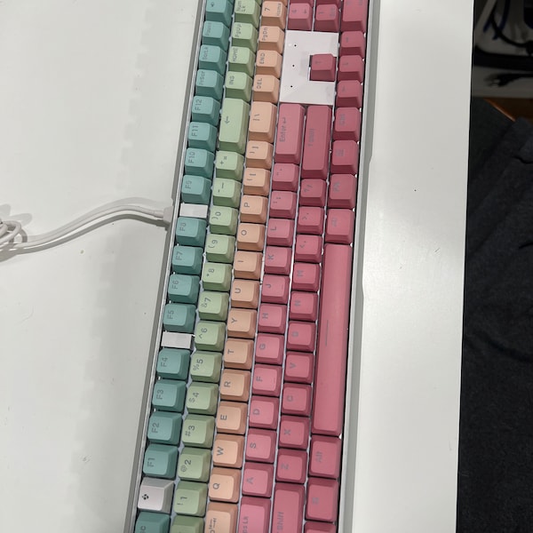 Gradient Pastel Keycap Set, OEM Profile, Shine-through, PBT, Cherry MX ...