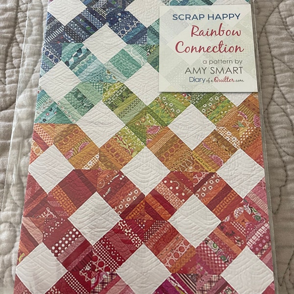 Scrap Happy Rainbow Connection Quilt Pattern*rainbow Quilt*scrap Quilt Pattern*scrap Happy ...