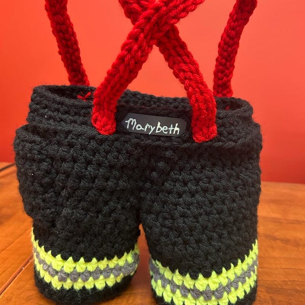 Crochet Pattern: Firefighter Pants Gift Basket, Tote, Wine, Holiday ...