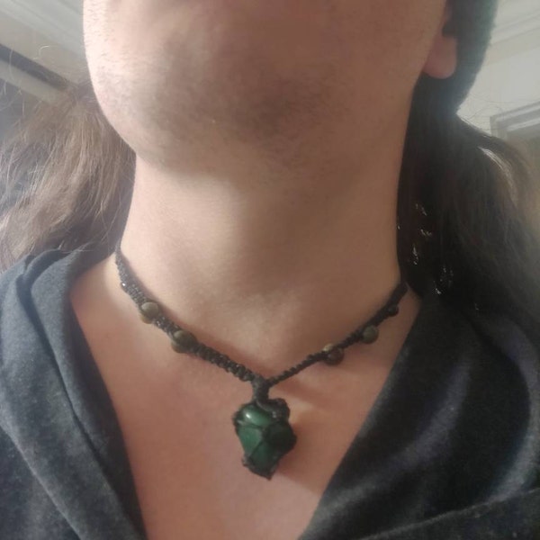 Dragon’s Tooth Amethyst Macrame Net Necklace - Etsy