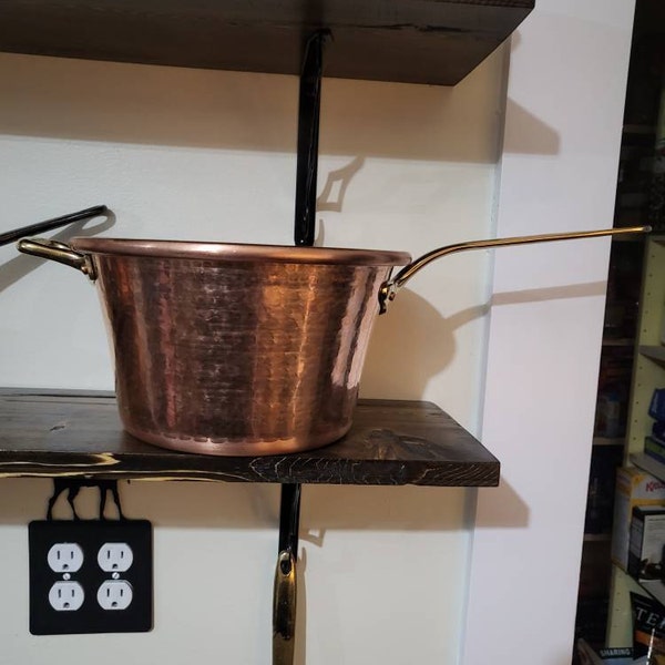 Handcrafted Copper Pot With Brass Handle 25 Cm Diameter Copper Pot ...