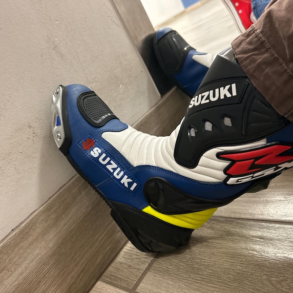 Handmade Motogp Boots, Custom Made Motorbike Racing Leather Boots ...