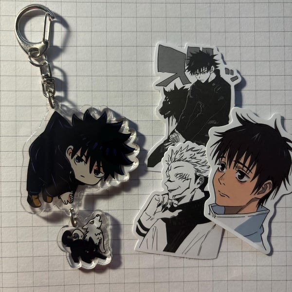 JJK Gojo Chibi Acrylic Charm Keychain - Etsy