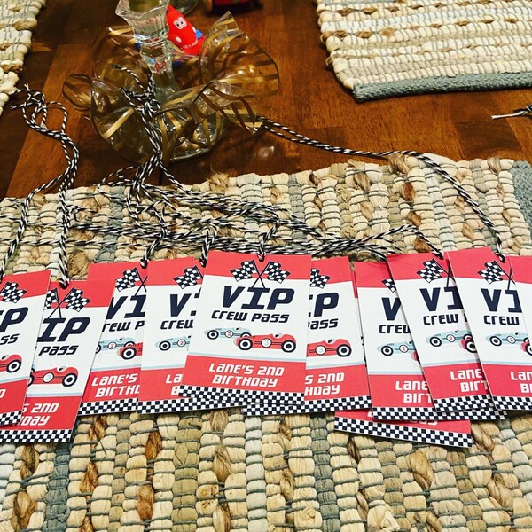 Personalized Race Car VIP Passes for Kids | Custom VIP Passes for Race ...